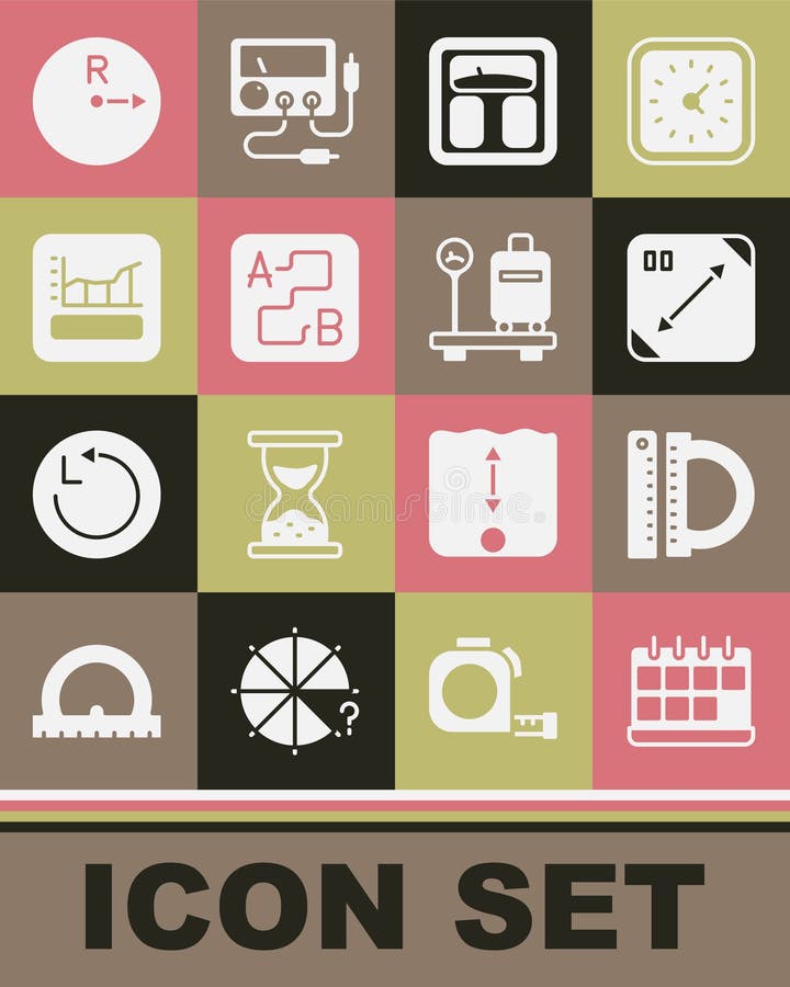 Set Calendar, Protractor and Ruler, Diagonal Measuring, Bathroom Scales ...