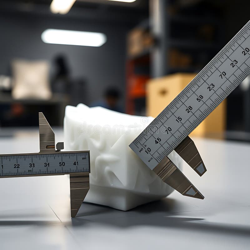 A Set of Calipers Measuring a 3D Printed Object Showcasing the ...