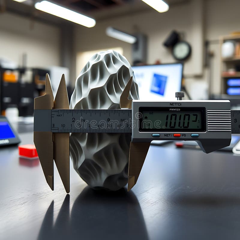 A Set of Calipers Measuring a 3D Printed Object Showcasing the ...