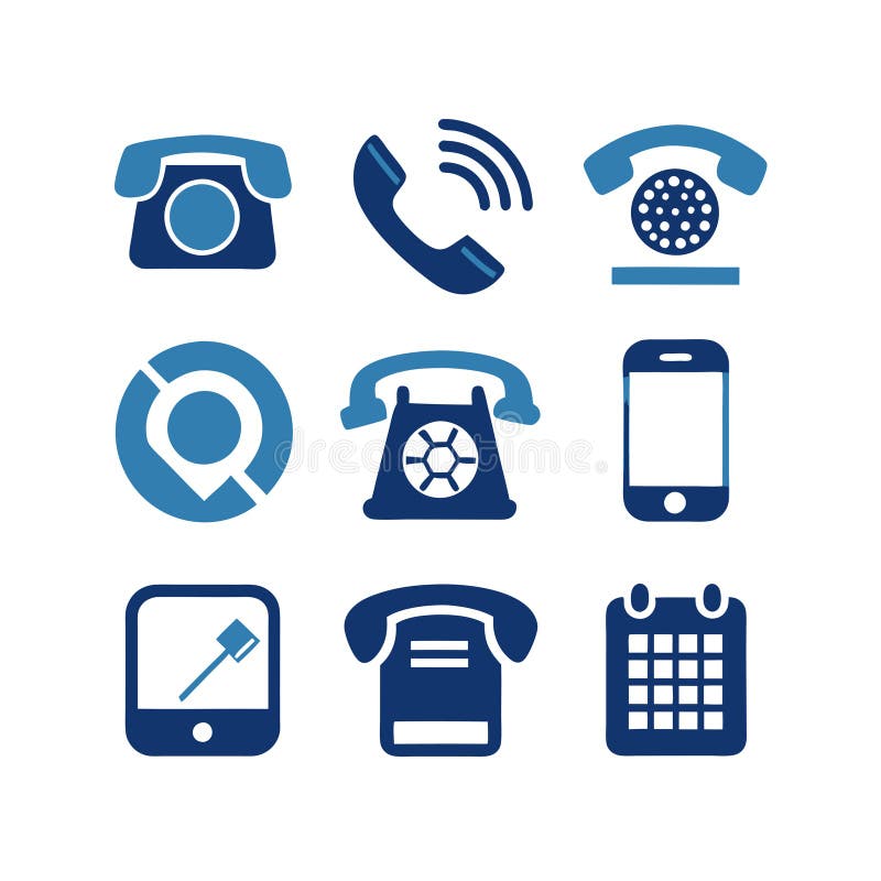 Set of Call icons vector stock vector. Illustration of phone - 335165245