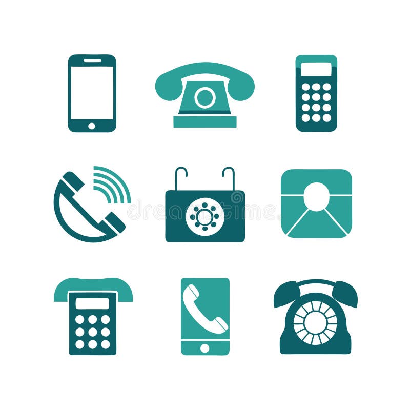 Set of Call icons vector stock vector. Illustration of highresolution ...