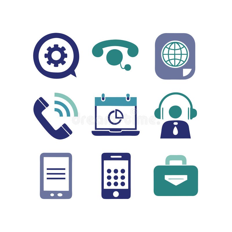 Set of Call icons vector stock vector. Illustration of ...