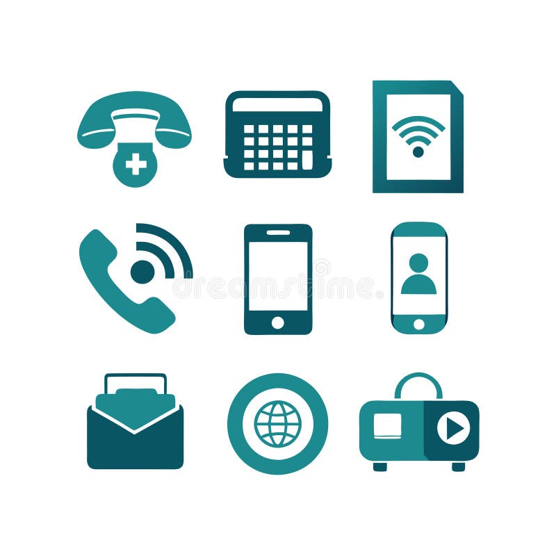 Set of Call icons vector stock vector. Illustration of location - 335165286