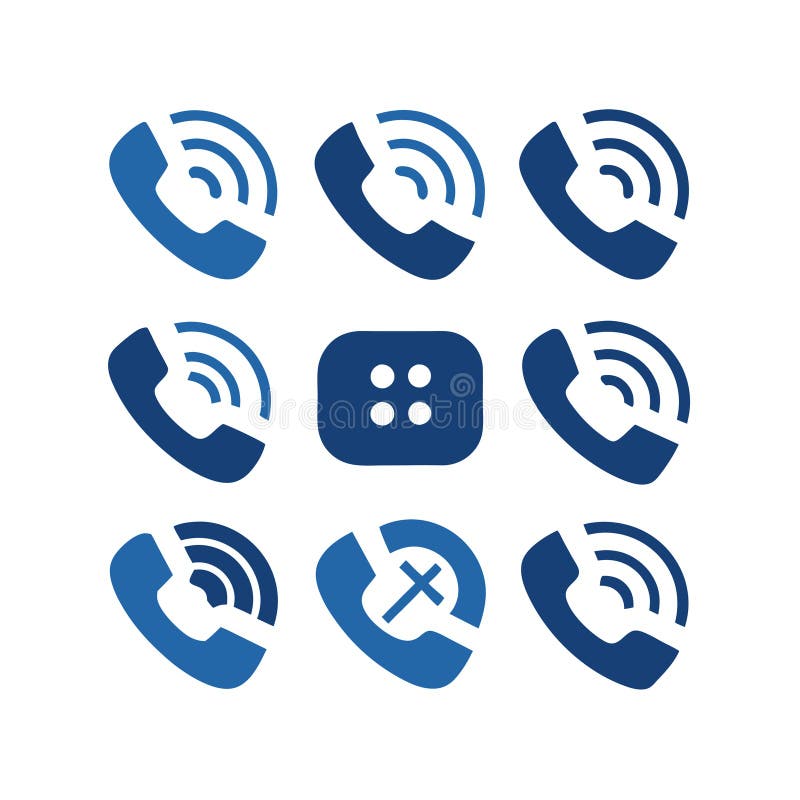 Set of Call icons vector stock vector. Illustration of applications ...