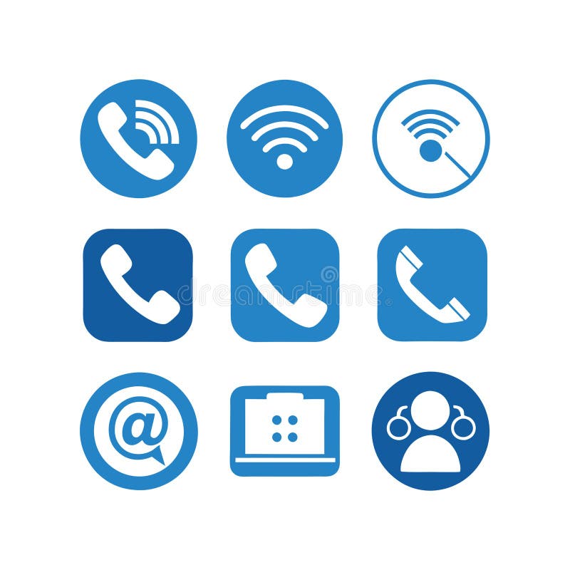 Set of Call icons vector stock vector. Illustration of cellular - 335165340