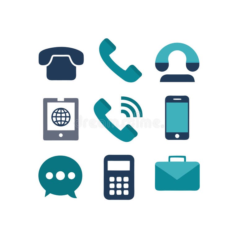 Set of Call icons vector stock vector. Illustration of cellular - 335165383