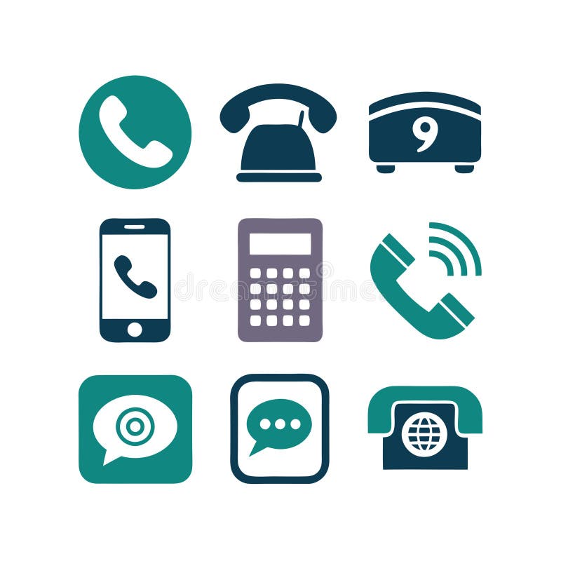 Set of Call icons vector stock vector. Illustration of logotype - 335165390