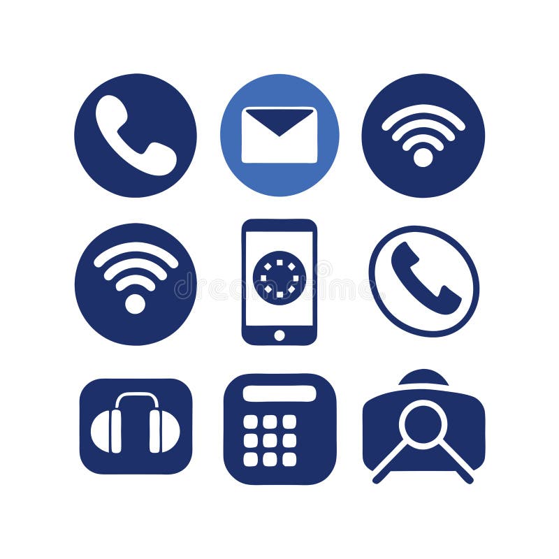 Set of Call icons vector stock vector. Illustration of applications ...