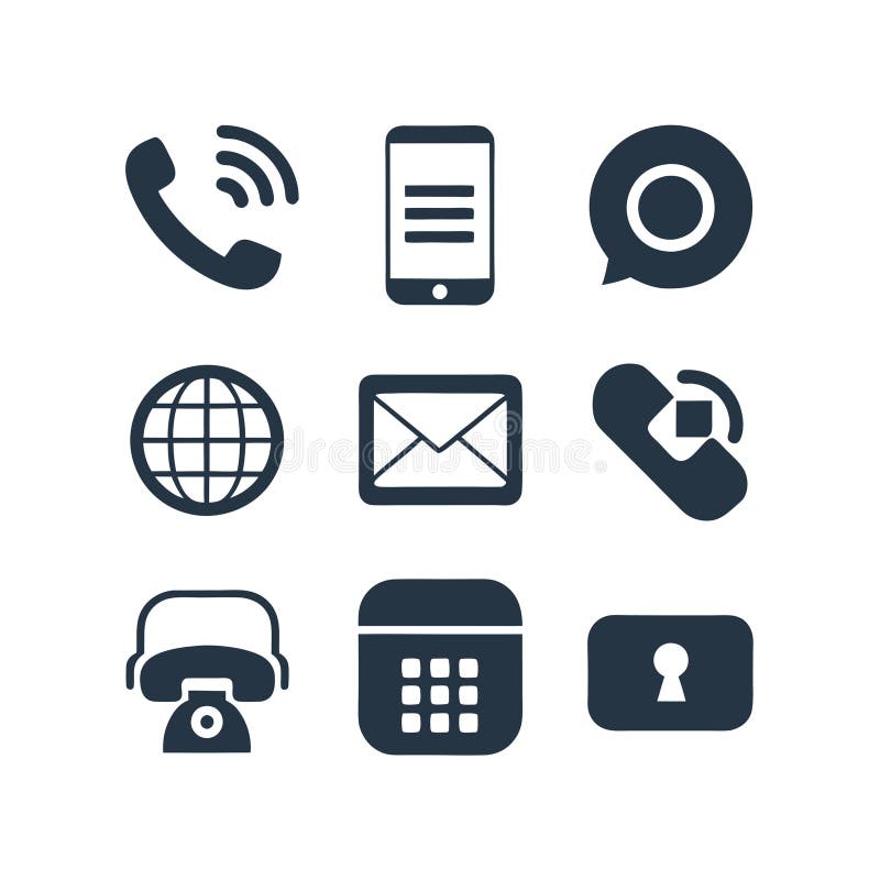 Set of Call icons vector stock vector. Illustration of ...