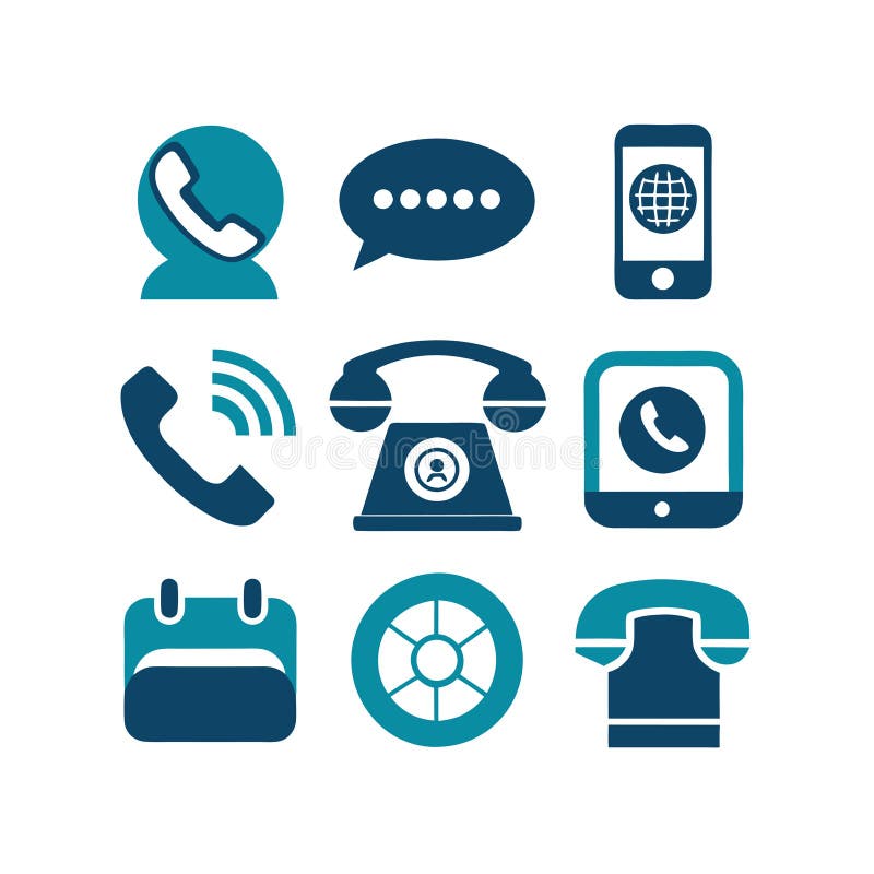 Set of Call icons vector stock vector. Illustration of envelope - 335165459