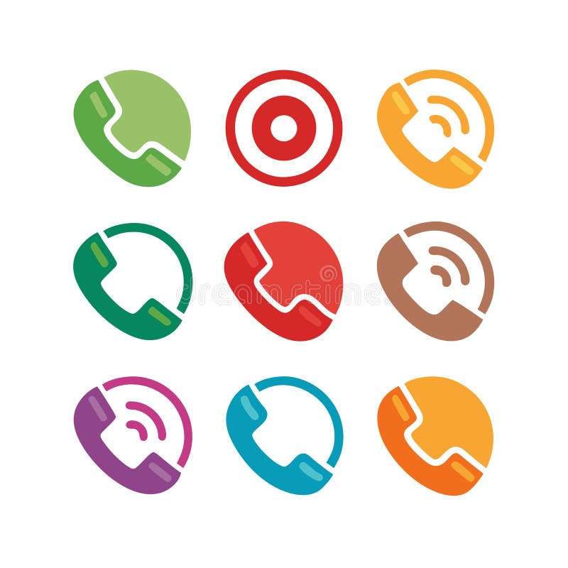Set of Call icons vector stock vector. Illustration of location - 335165529