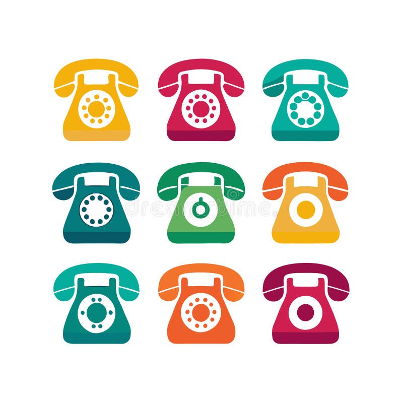 Set of Call icons vector stock vector. Illustration of logotype - 335165536