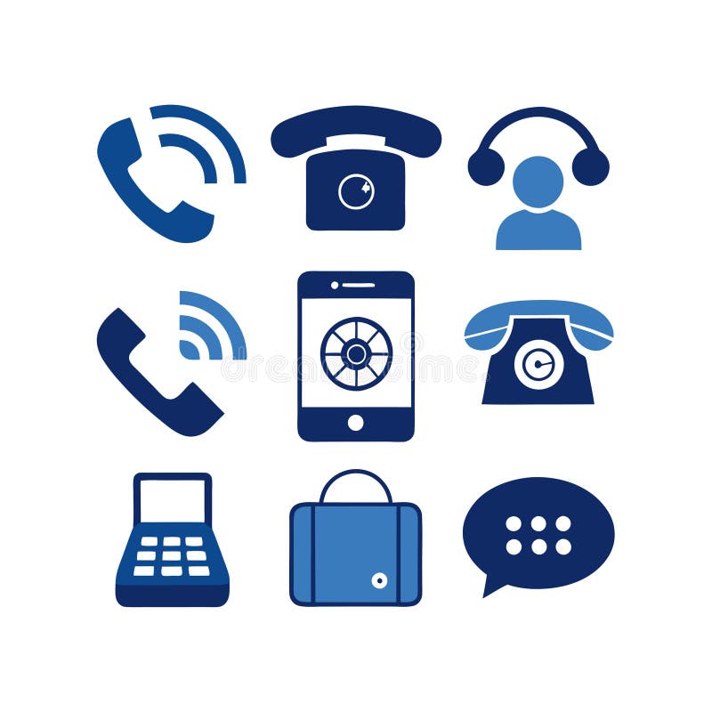 Set of Call icons vector stock vector. Illustration of interfaces ...