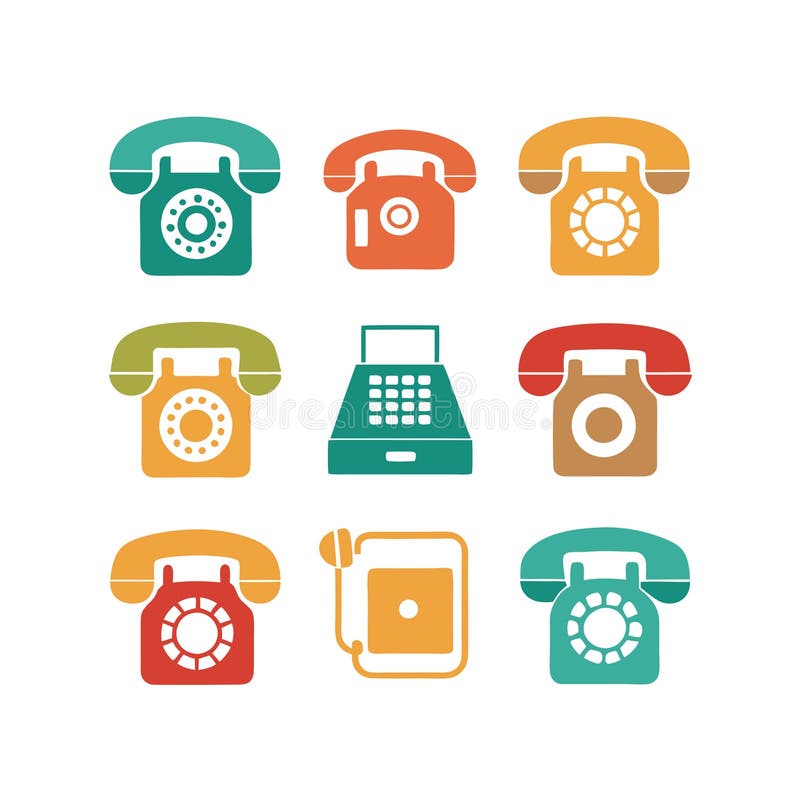Set of Call icons vector stock vector. Illustration of service - 335165641