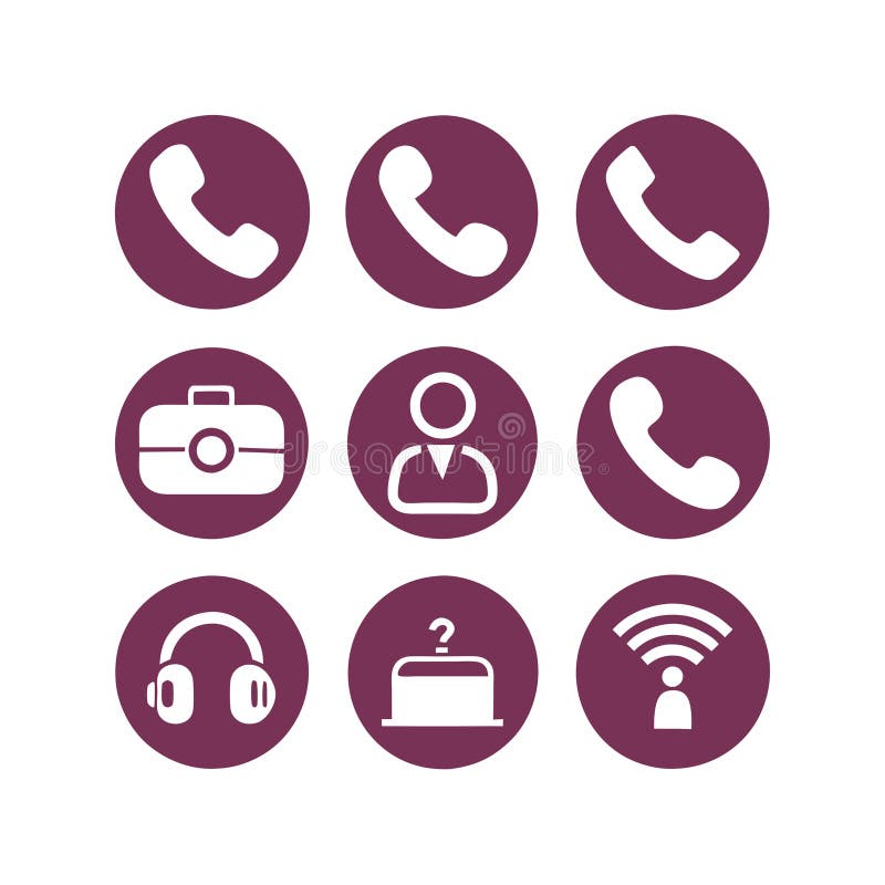 Set of Call icons vector stock vector. Illustration of website - 335165691