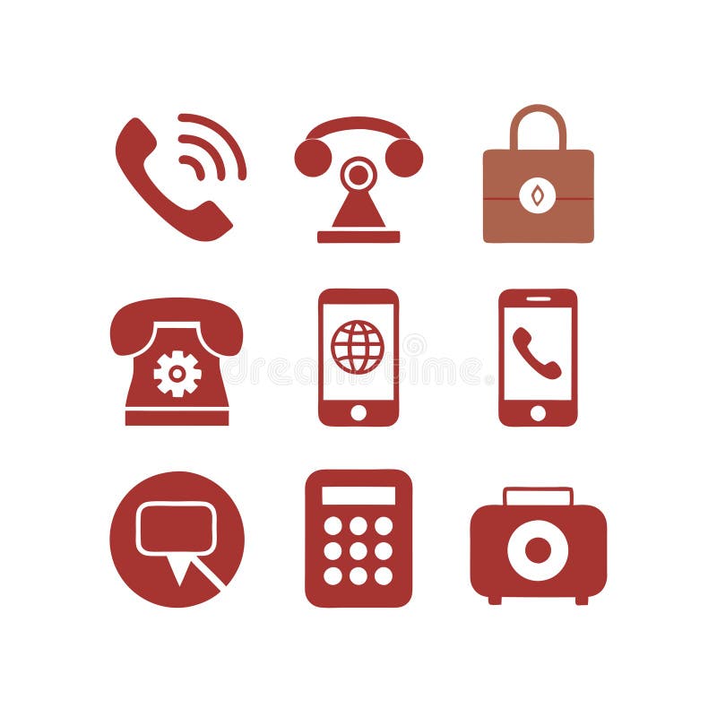 Set of Call icons vector stock vector. Illustration of ring - 335165695