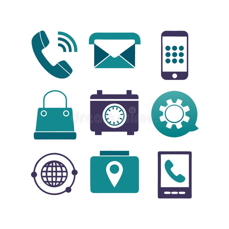 Set of Call icons vector stock vector. Illustration of message - 335165701