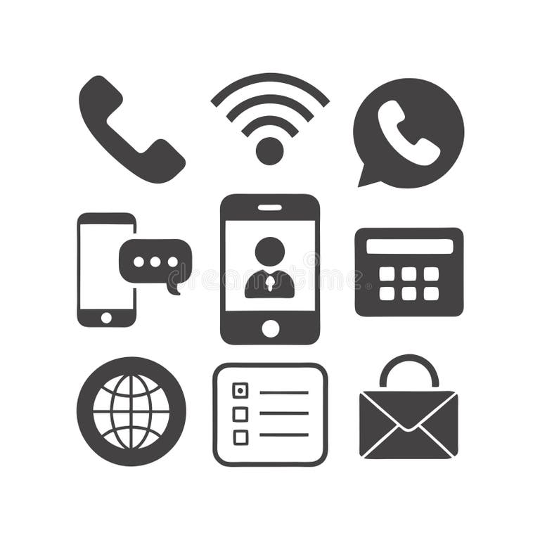 Set of Call icons vector stock vector. Illustration of cellular - 335165707