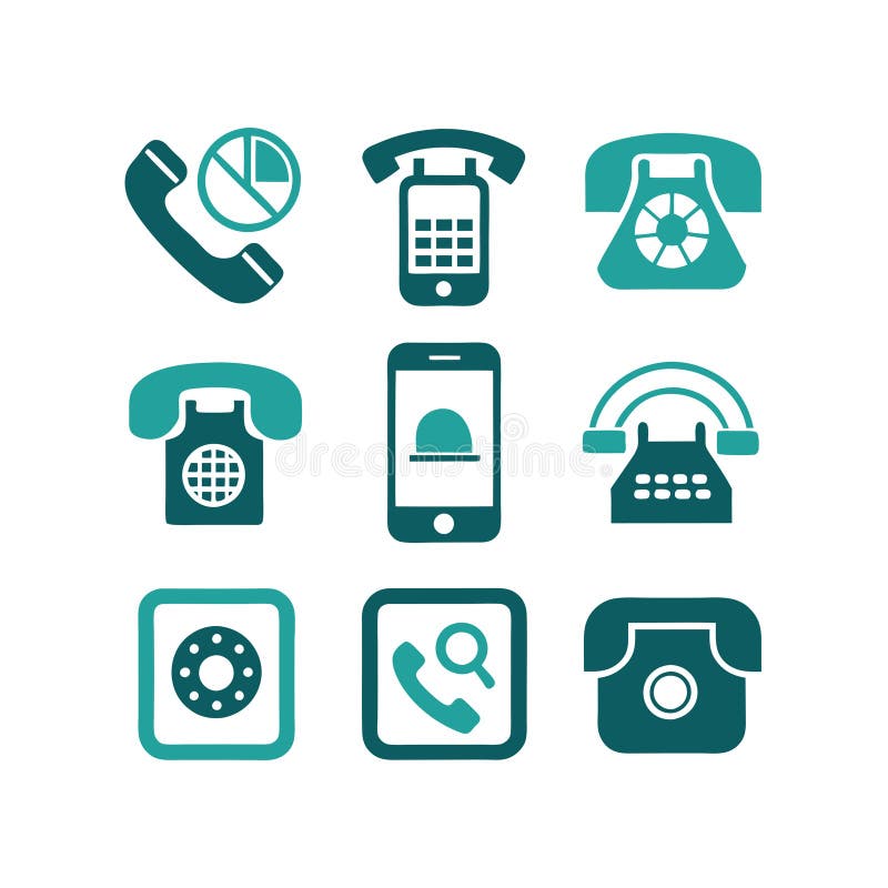 Set of Call icons vector stock vector. Illustration of mail - 335165714
