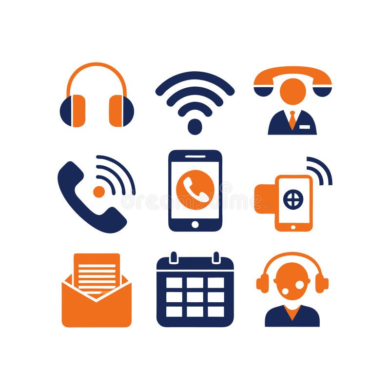 Set of Call icons vector stock vector. Illustration of message - 335165745