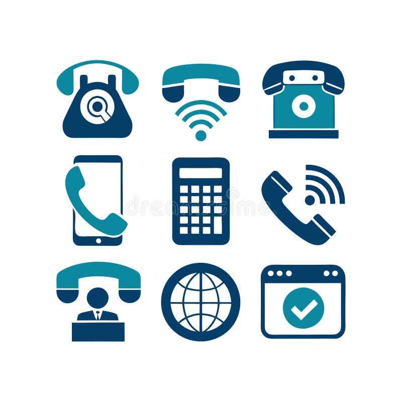Set of Call icons vector stock vector. Illustration of media - 335165753