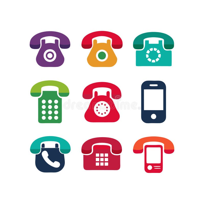 Set of Call icons vector stock vector. Illustration of number - 335165790