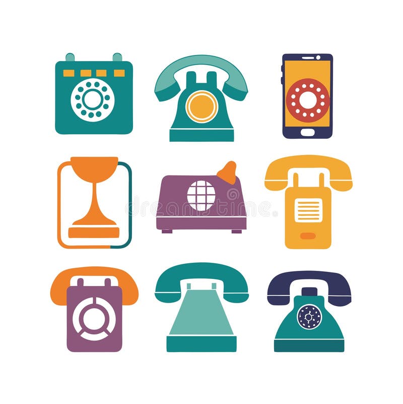 Set of Call icons vector stock vector. Illustration of number - 335165835
