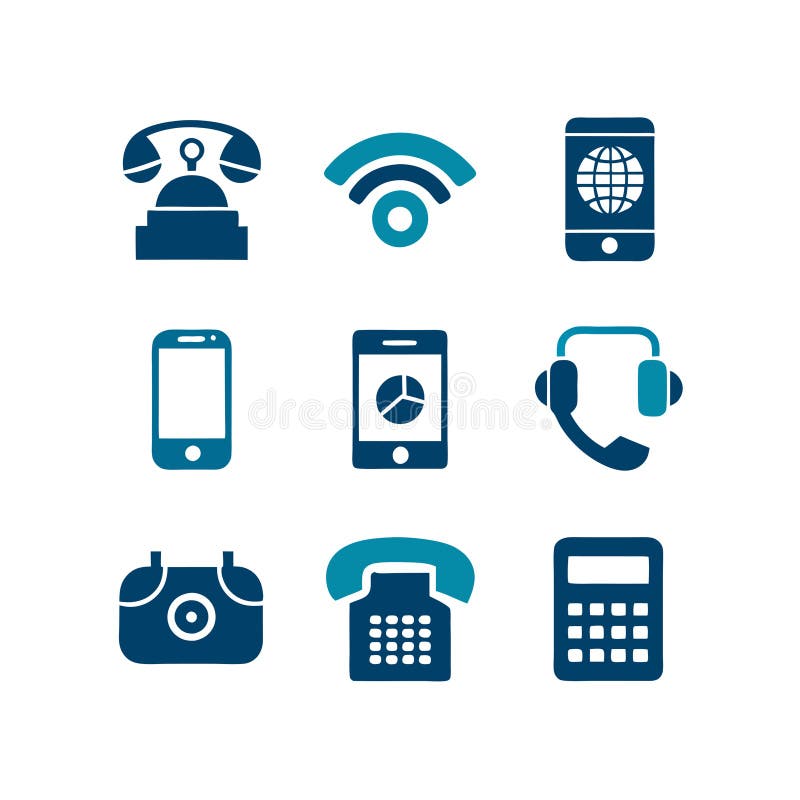 Set of Call icons vector stock vector. Illustration of mail - 335165846