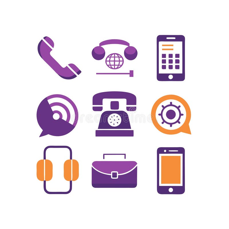 Set of Call icons vector stock vector. Illustration of mail - 335165872