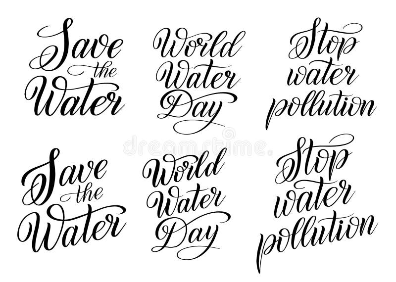 Water Pollution. Graphic Element for Ecological Stuff. Stock Vector ...