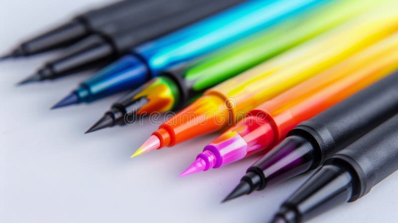 A Set of Calligraphy Markers with Thin Elegant Tips Designed To Create ...