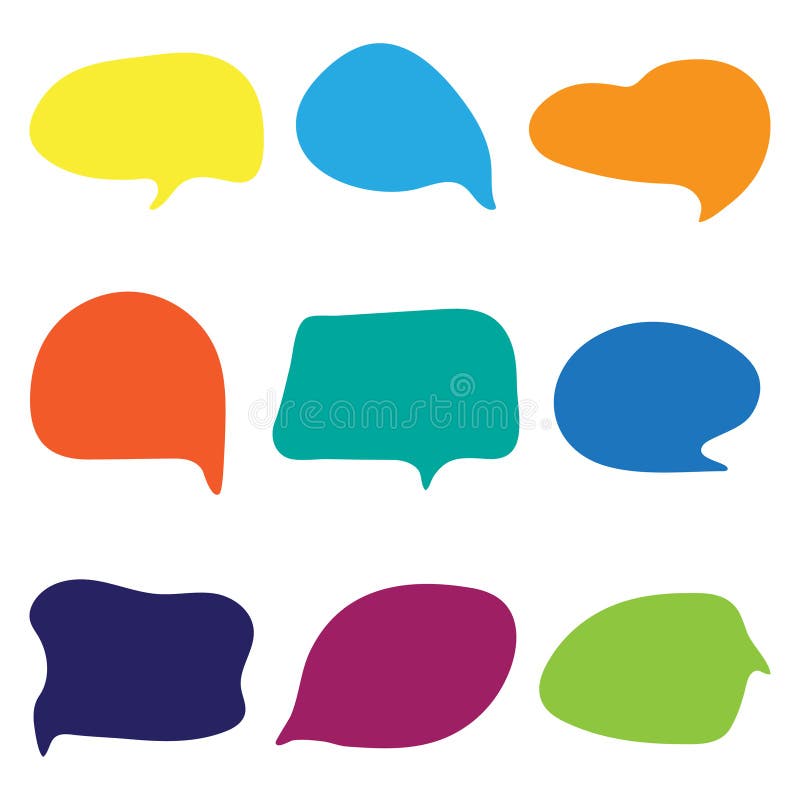 Set of Callout, Speech Bubbles, Chats, Elements Icons Stock Vector ...