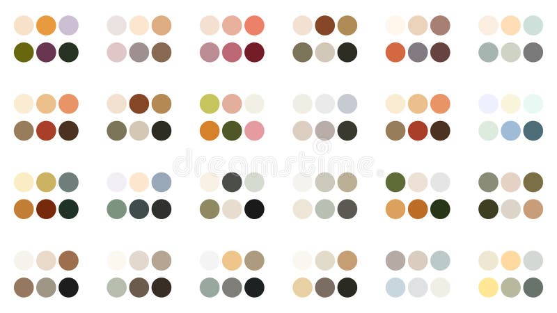 Set of Calming or Neutral Colour Palettes Stock Vector - Illustration ...
