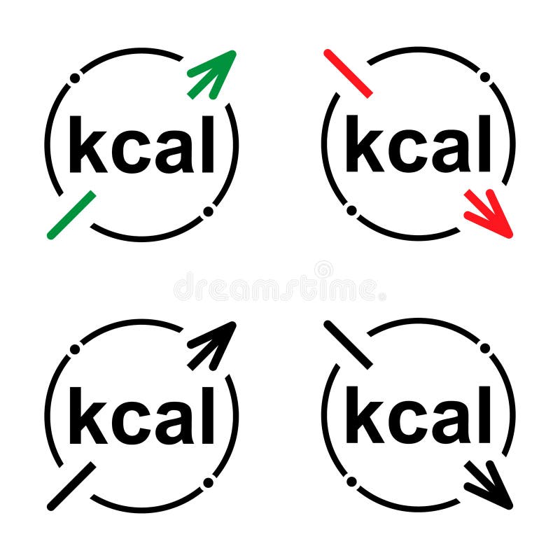 Set Of Calories Healthy Diet Icon Nutrition Food Low Sign Kcal Zero Web Vector Illustration