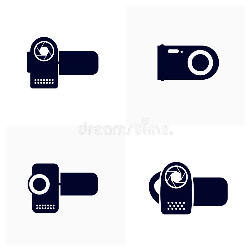 Set of Camera Handicam Icon Logo Vector Template, Creative Movie Logo ...