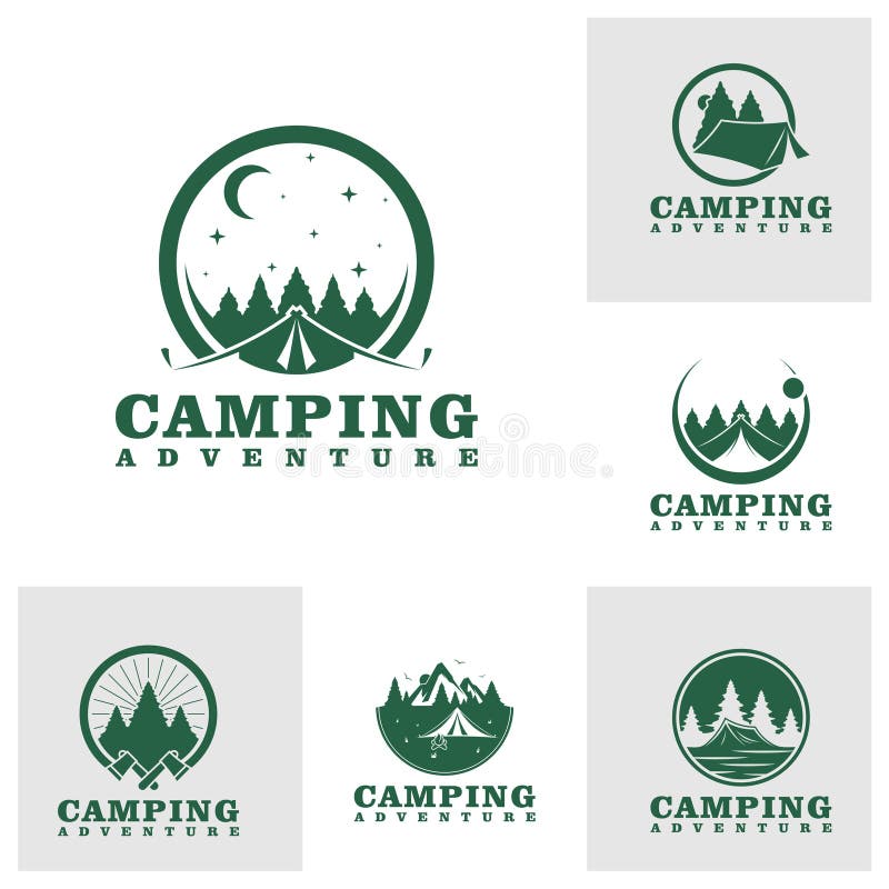 Set of Camping Logo Design Template. Camping Adventure Logo Vector ...