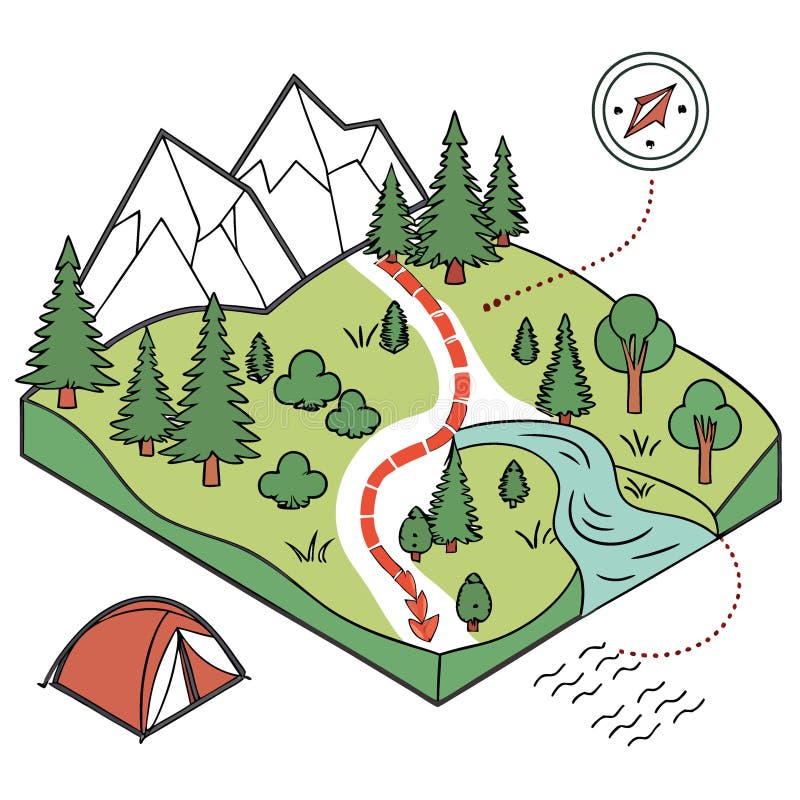 Camping Infographic Elements Stock Illustrations – 417 Camping ...
