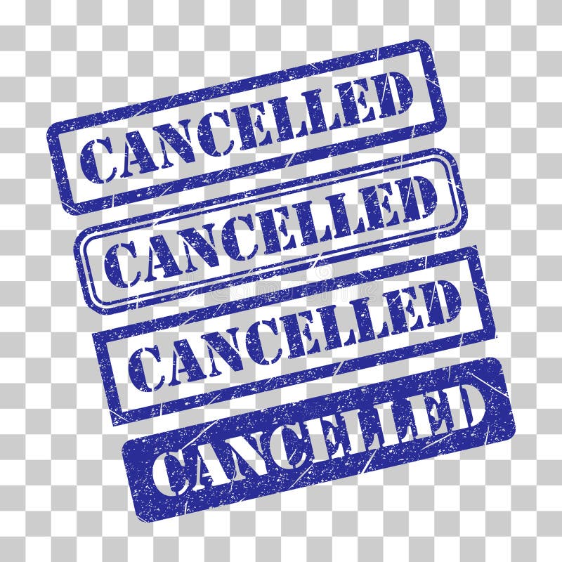 Set of Cancelled Stamp Symbol, Label Sticker Sign Button, Text Banner ...