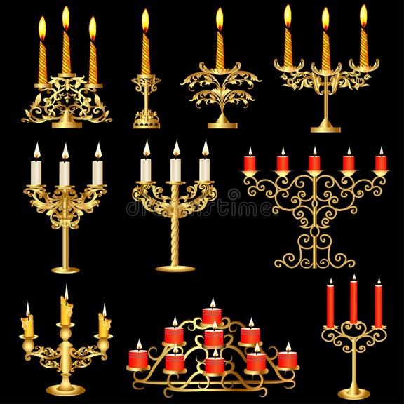Candlesticks Collection Stock Illustrations – 385 Candlesticks ...