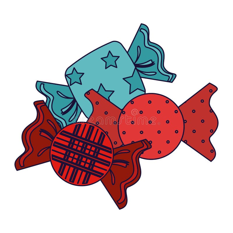 Set of candies stock vector. Illustration of cane, sweet - 136728028