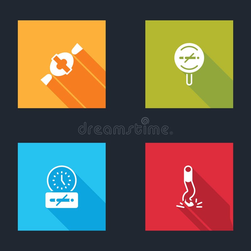 Set Candy, No Smoking, Time and Cigarette Icon. Vector Stock Vector ...