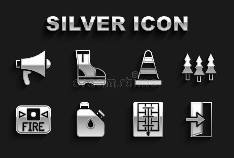 Set Canister Fuel, Forest, Fire Exit, Evacuation Plan, Alarm System ...