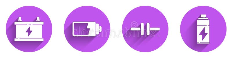 Set Car Battery, Battery Charge Level Indicator, Electric Circuit ...