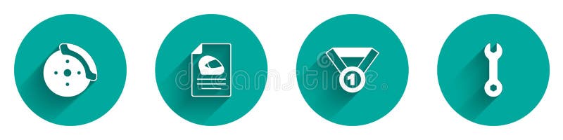 Set Car Brake Disk with Caliper, Racing Helmet, Medal and Wrench ... Set Car Brake Disk with Caliper, Racing Helmet, Medal and Wrench ...