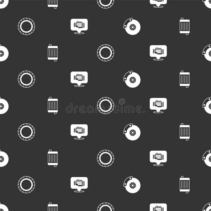 Set Car Brake Disk with Caliper, Radiator Cooling System, Tire Wheel ...