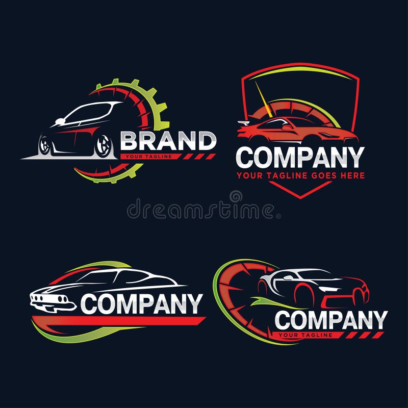 Set of Car Garage Logo Design Template Stock Vector - Illustration of ...