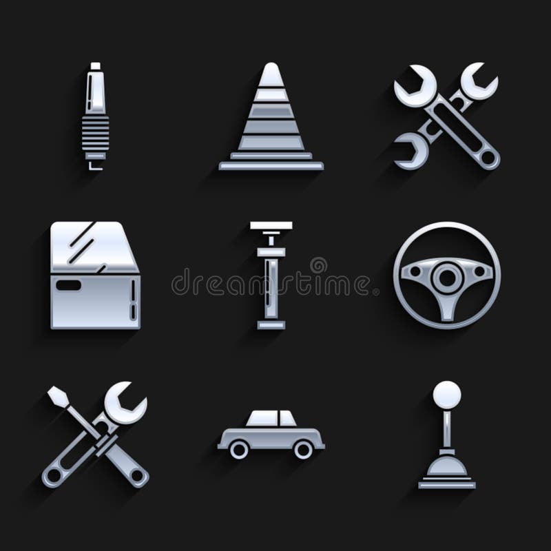 Set , Car, Gear Shifter, Steering Wheel, Screwdriver and Wrench Tools ... Set , Car, Gear Shifter, Steering Wheel, Screwdriver and Wrench Tools ...