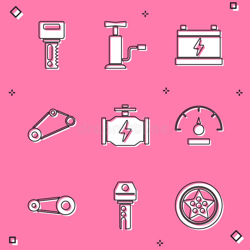 Set Car Key with Remote, Air Pump, Battery, Timing Belt Kit, Check ...