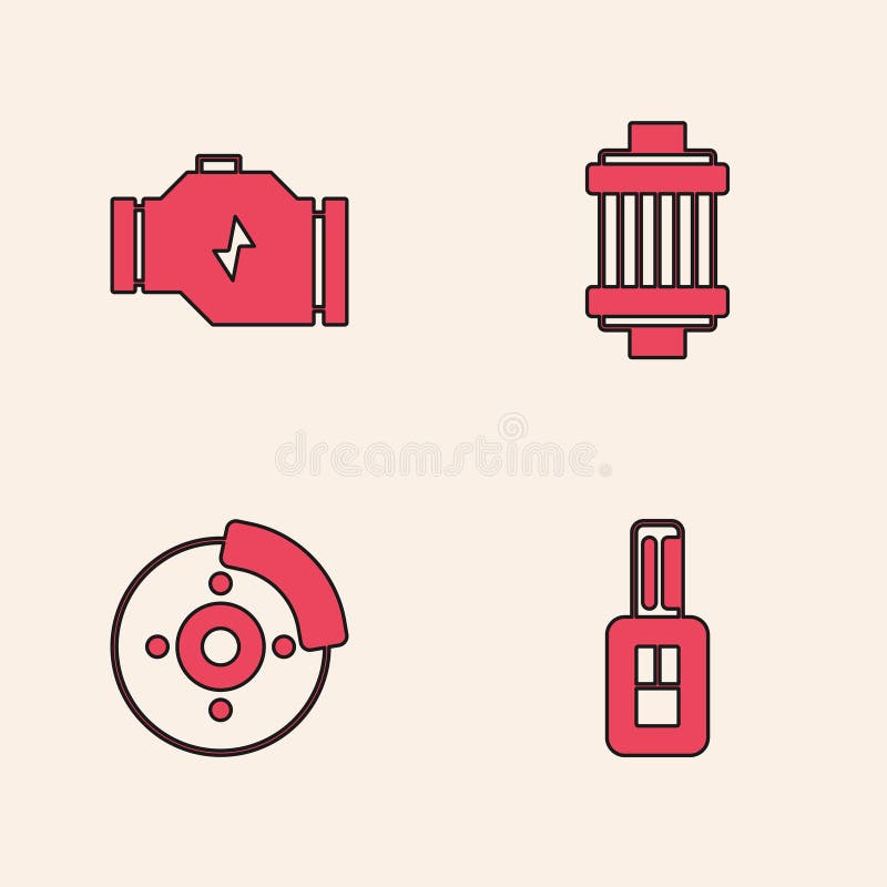 Set Car Key with Remote, Check Engine, Air Filter and Brake Disk ...