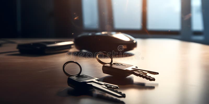 A Set of Car Keys on a Desk Dynamic Lightning Generative AI Stock ...